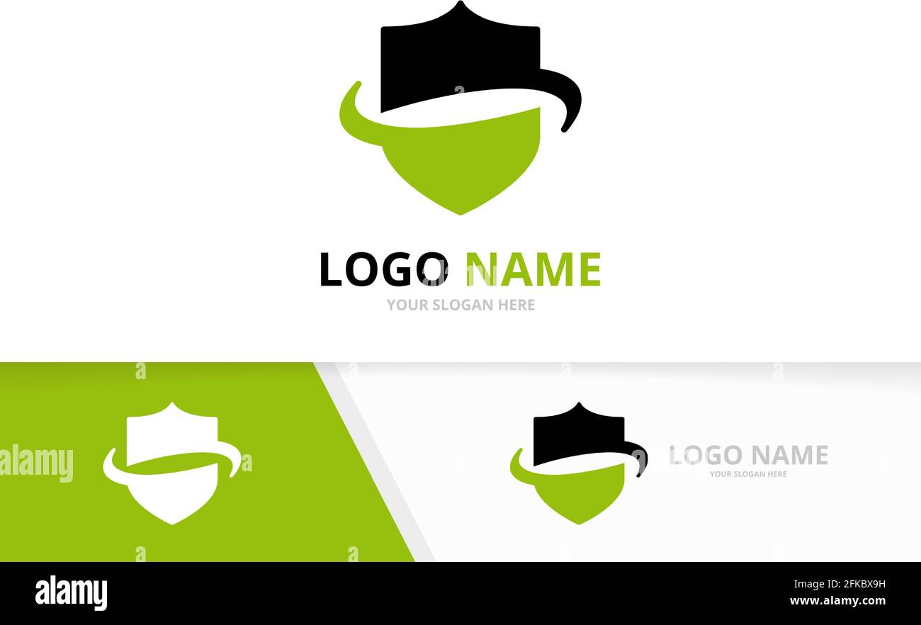 Abstract security logotype design template. Unique shield logo Stock ...