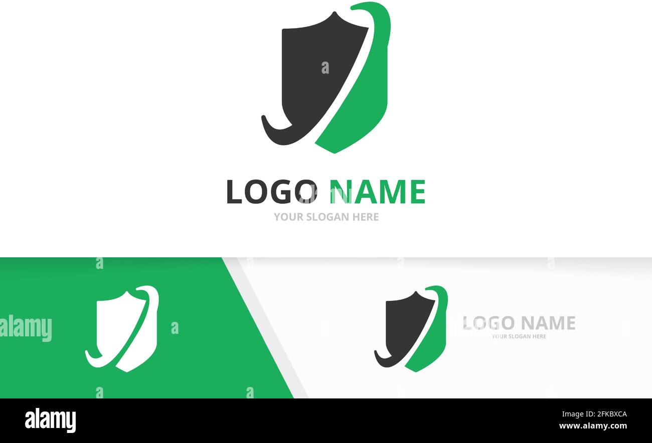 Simple shield logo template. Vector guard logotype design template ...