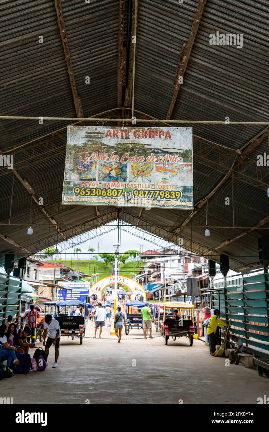Pebas, Peru on the Amazon River is the homeport town for the ...