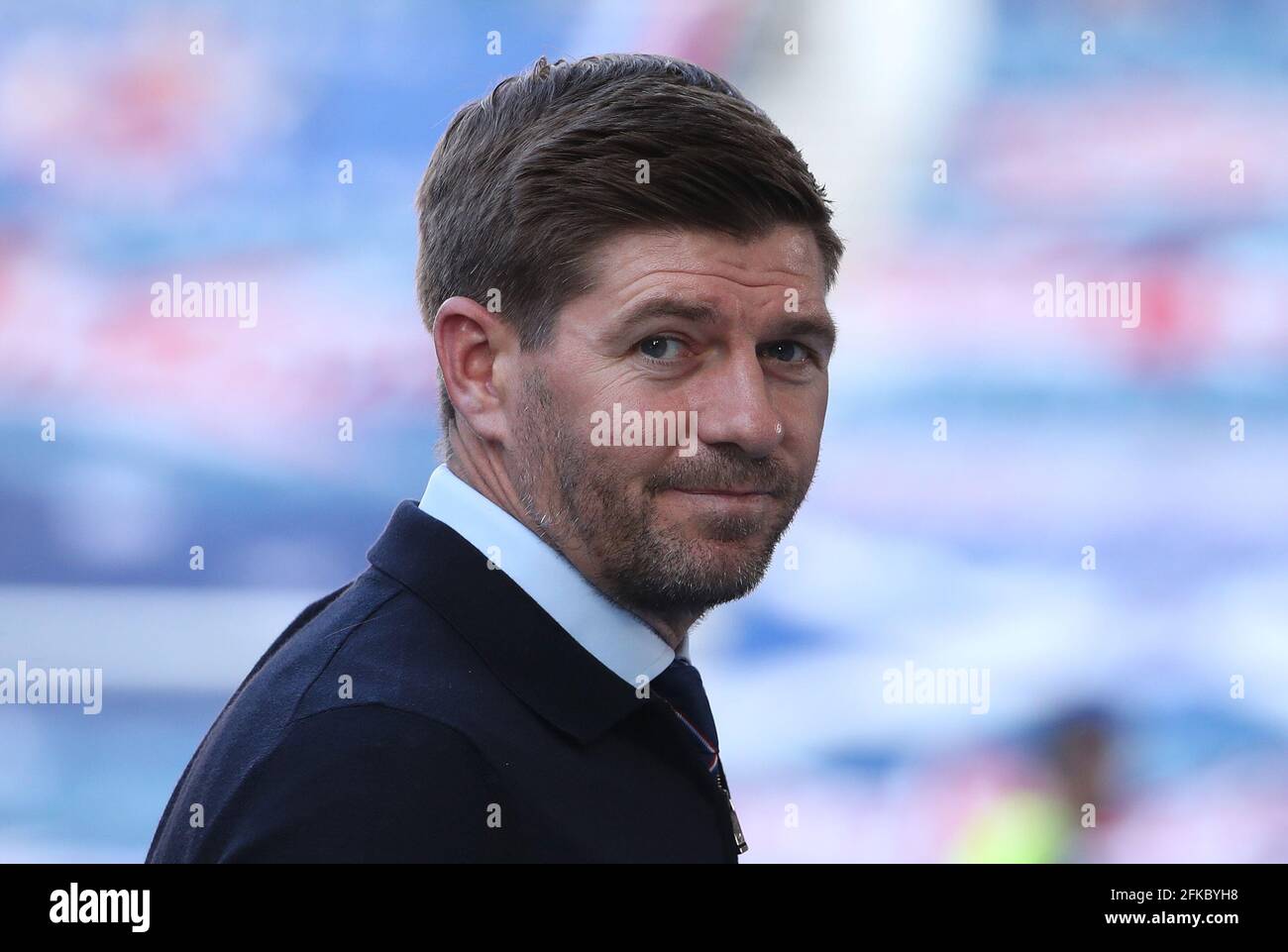 File photo dated 25-04-2021 of Rangers manager Steven Gerrard. Issue ...