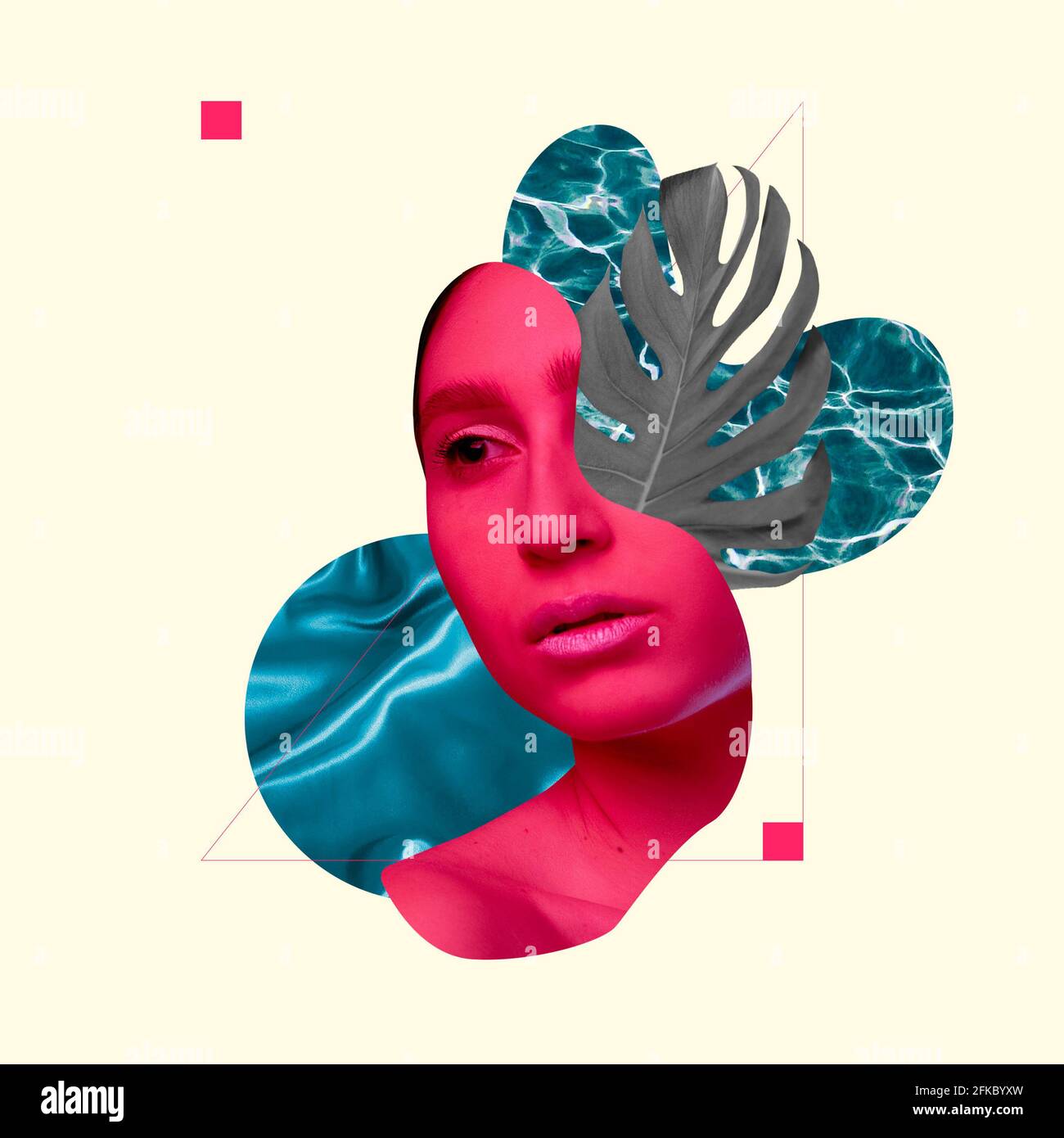 Modern design, contemporary art collage. Inspiration, idea, trendy ...