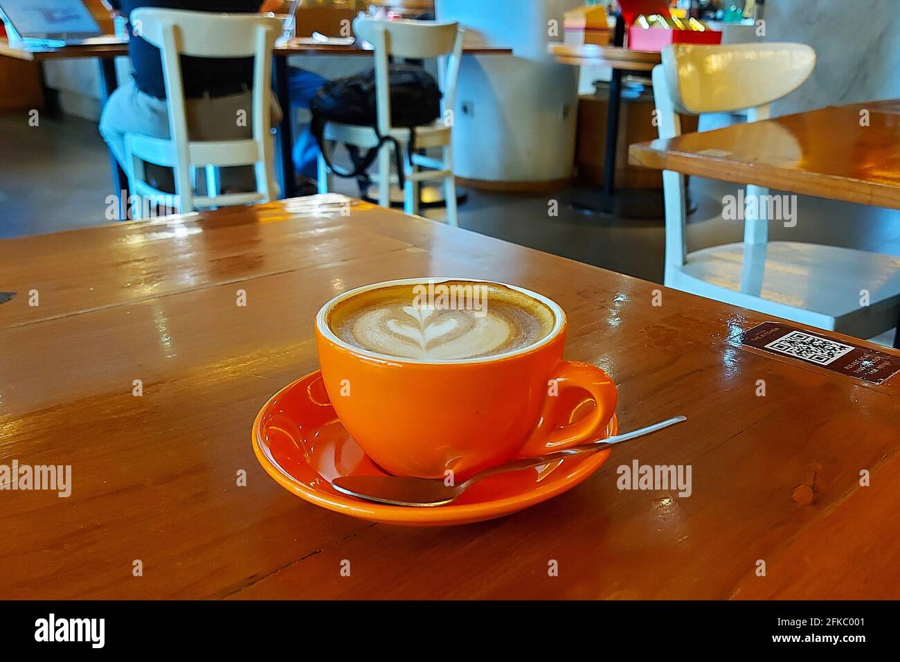 Coffee Capuchino at Cafe in Jakarta Indonesia Stock Photo - Alamy