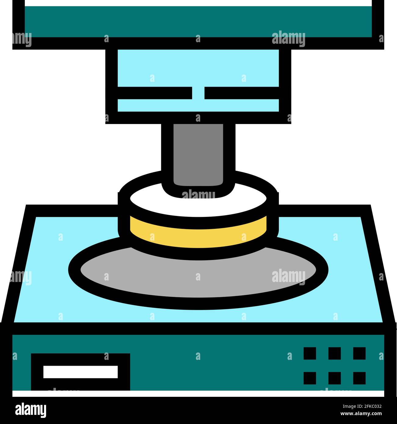 press equipment semiconductor manufacturing color icon vector ...