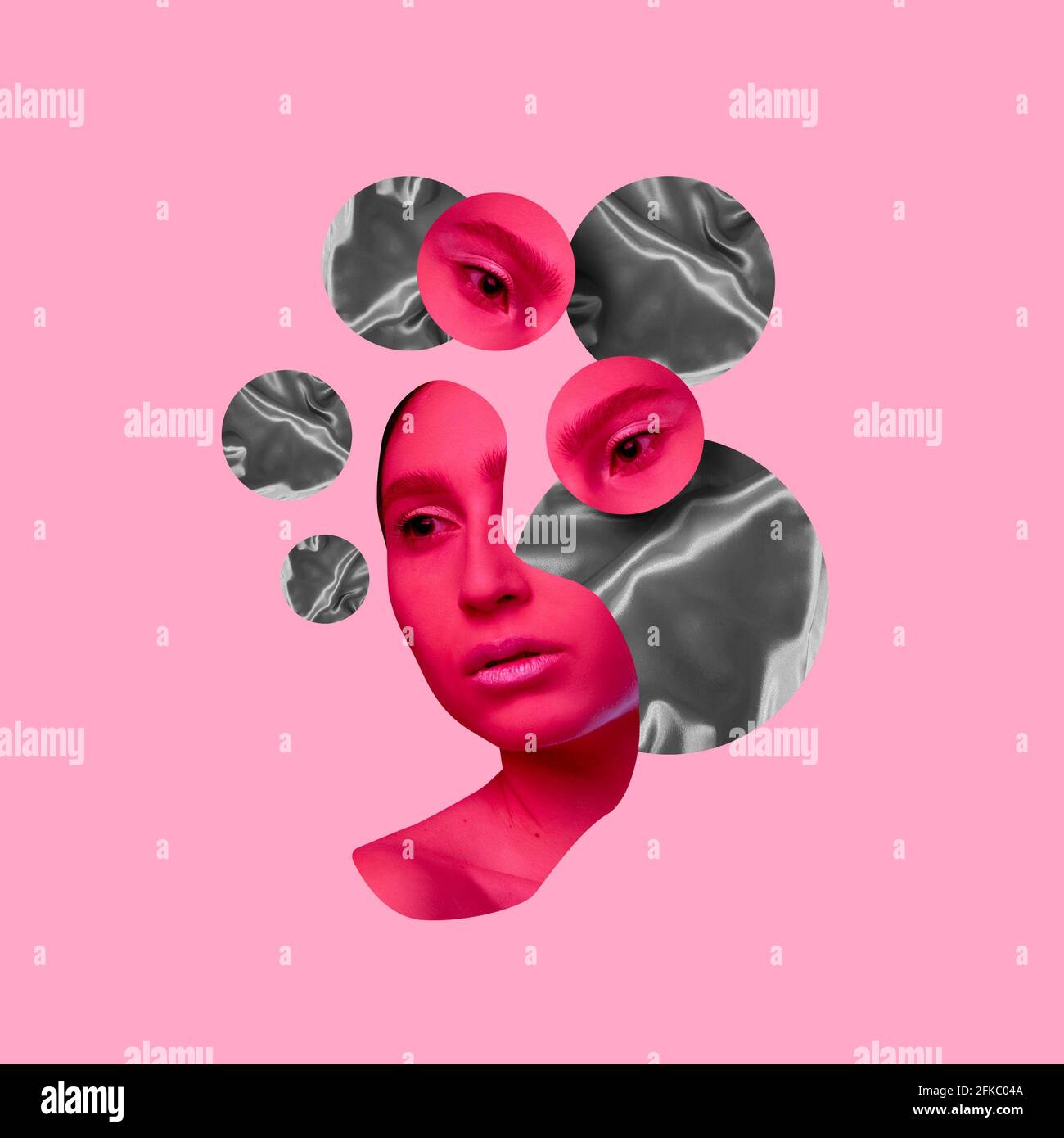 Modern design, contemporary art collage. Inspiration, idea, trendy ...