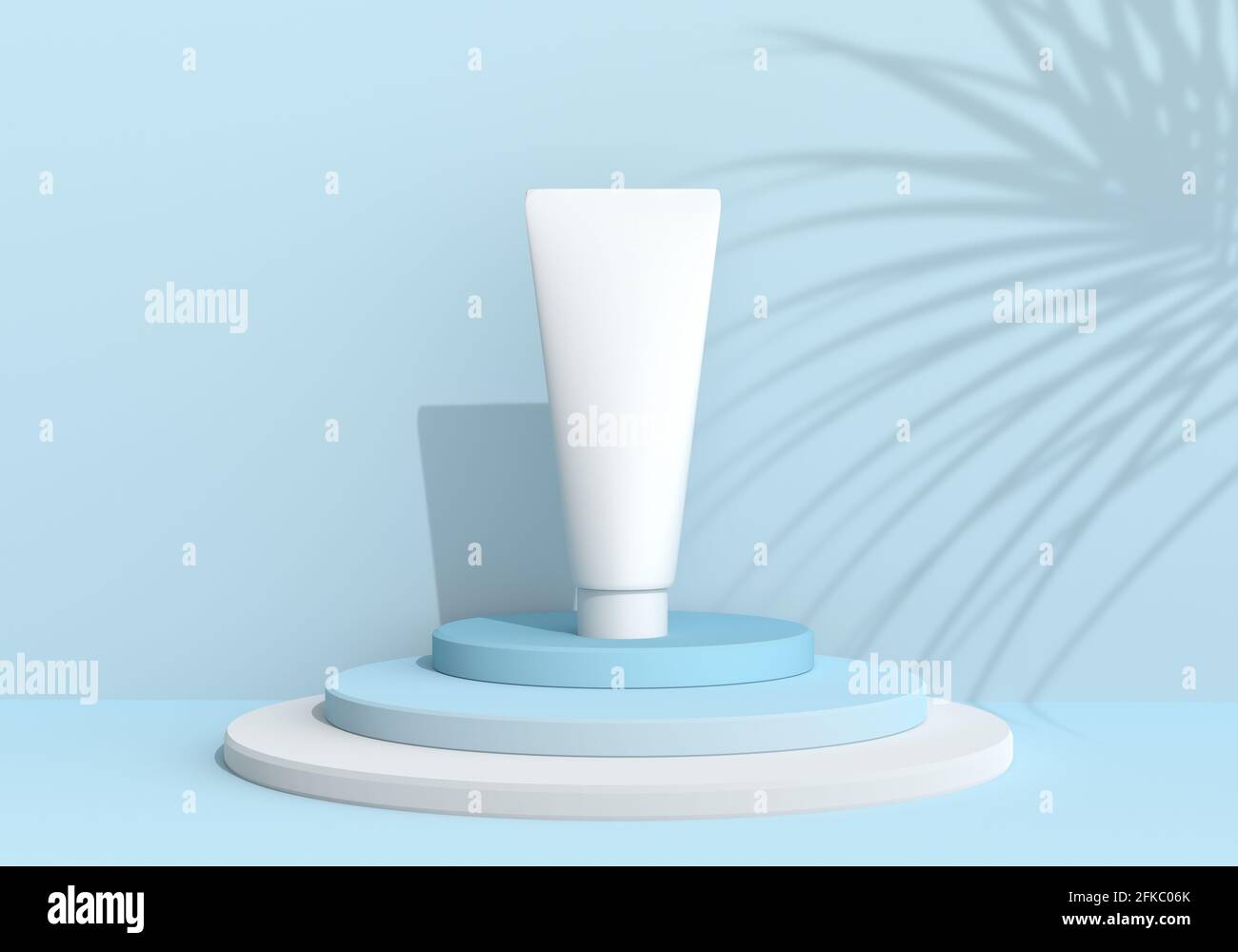 Empty skin care tube for mocap label. Cosmetics on the catwalk with ...