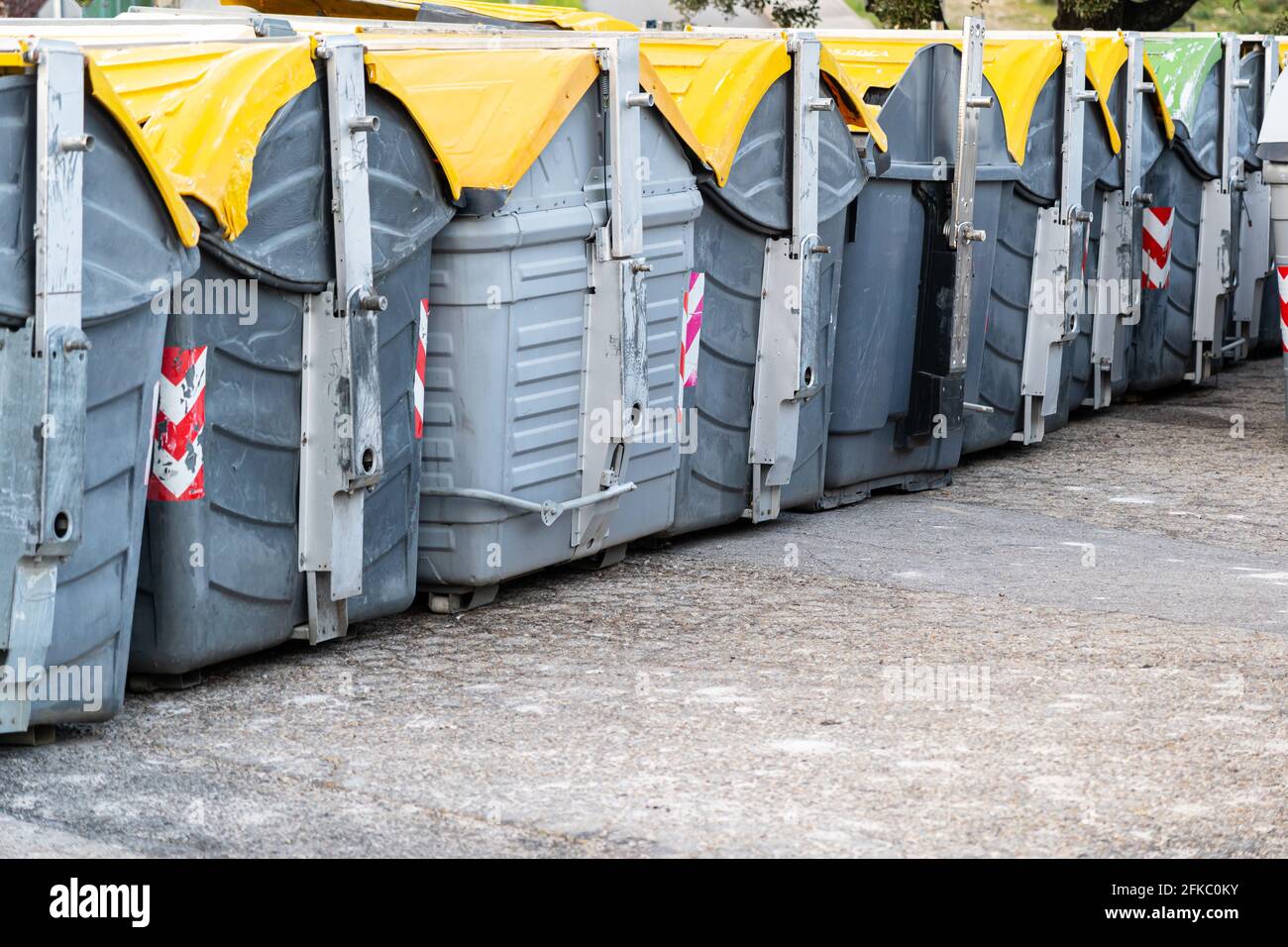 Accumulation of garbage cans in a scrapyard Stock Photo - Alamy