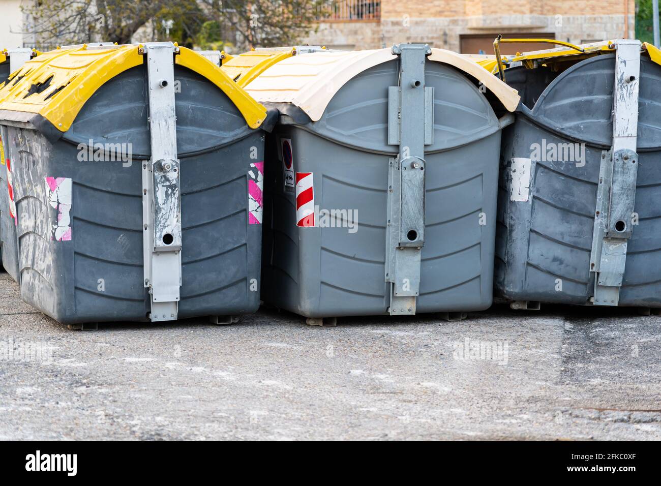 Accumulation of garbage cans in a scrapyard Stock Photo - Alamy