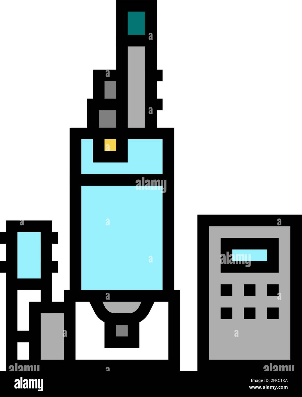 digital equipment semiconductor manufacturing color icon vector ...