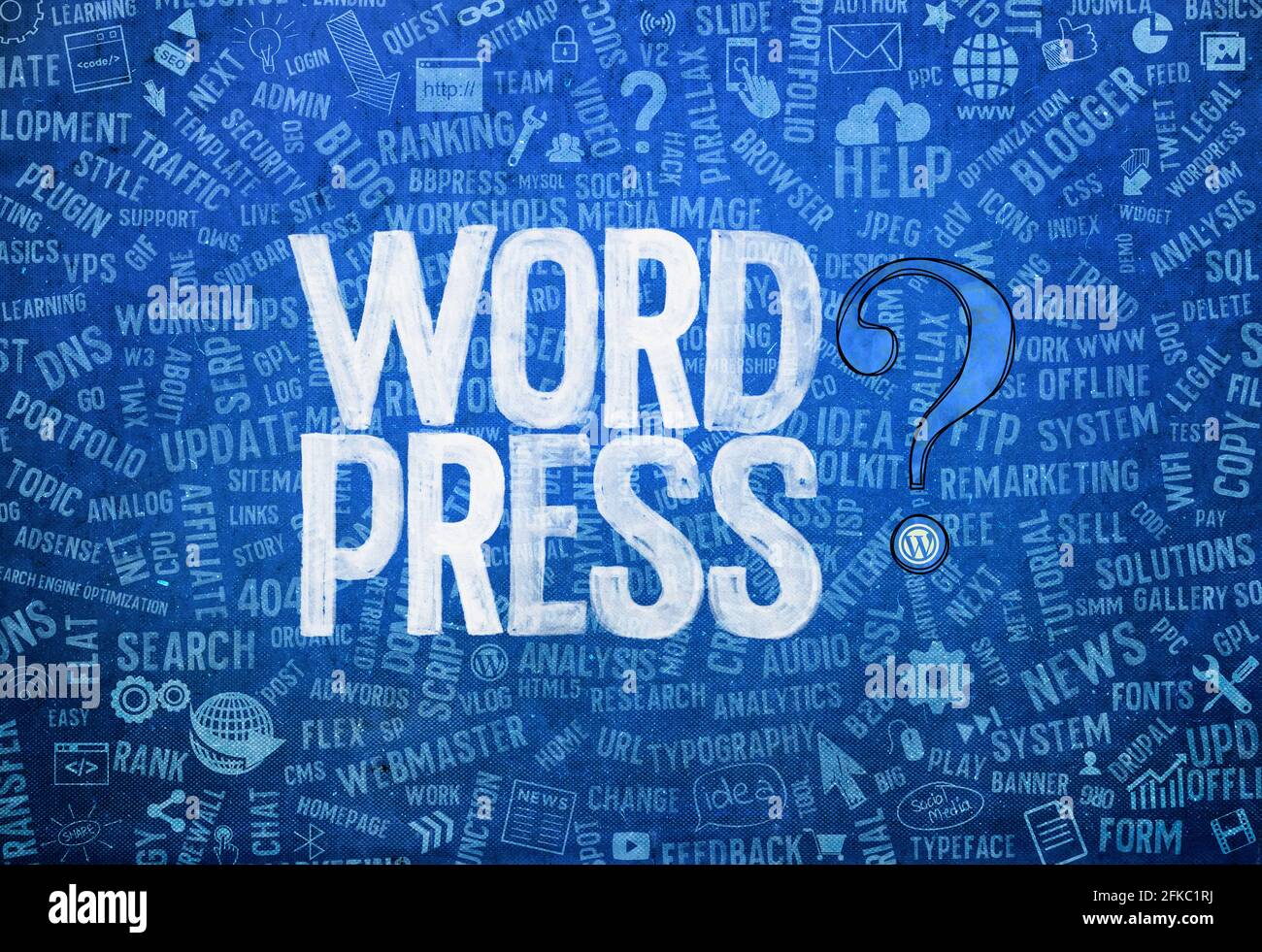 Wordpress; WordPress concept on background Stock Photo - Alamy