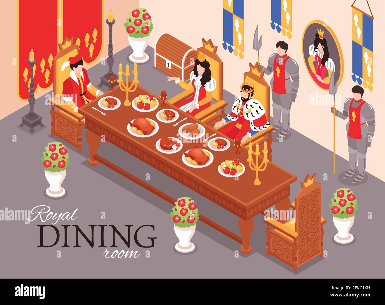 Royal palace table Stock Vector Images - Alamy