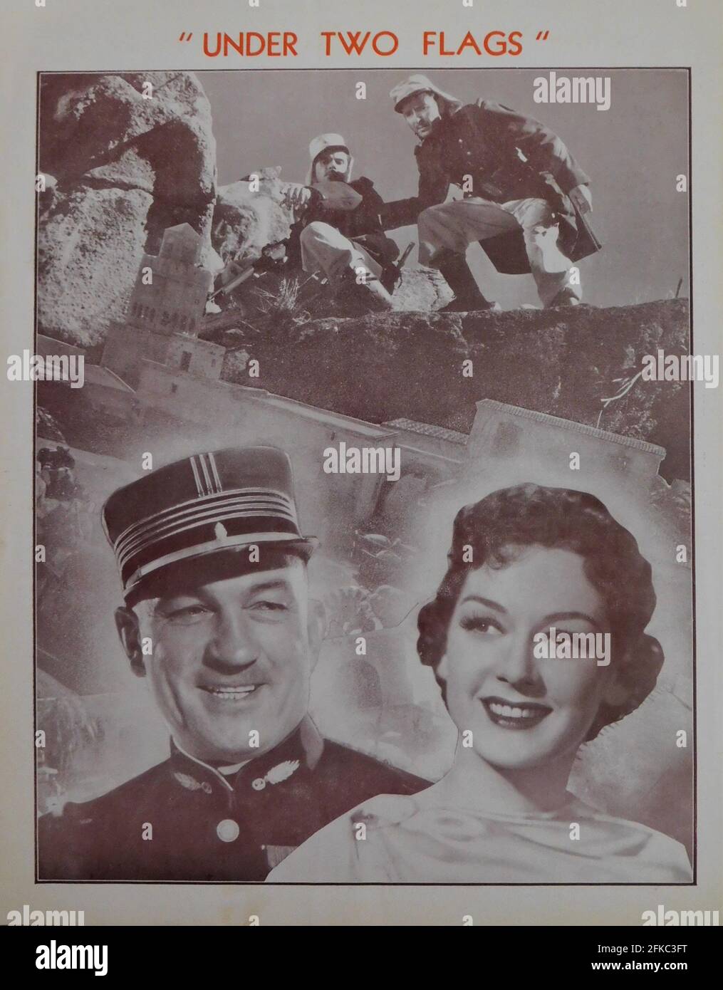 RONALD COLMAN VICTOR McLAGLEN and ROSALIND RUSSELL in UNDER TWO FLAGS ...