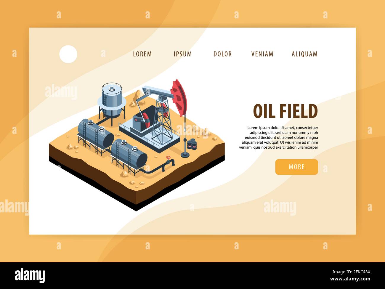 Isometric oil petroleum industry concept banner for website with ...