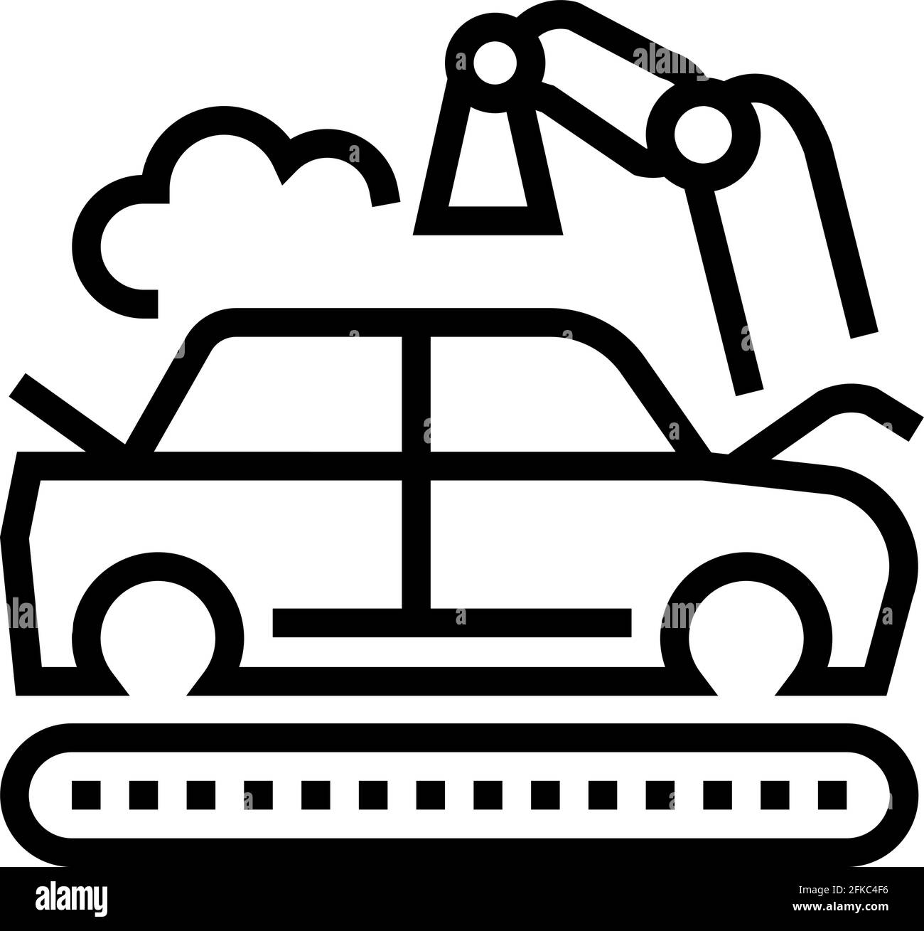 anti-corrosion treatment line icon vector illustration Stock Vector ...