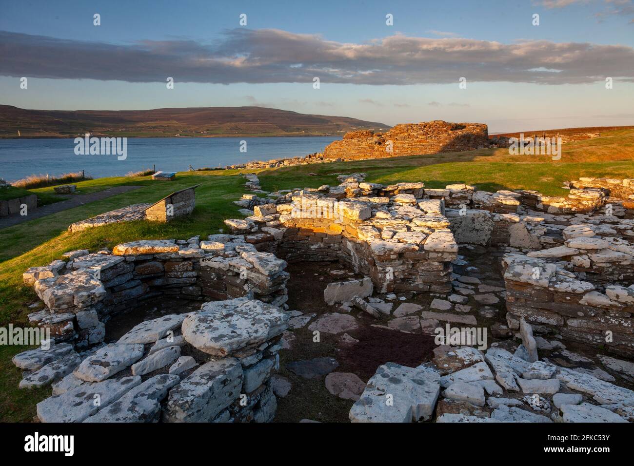 The Broch of Gurness a preserved iron age village Orkney islands ...