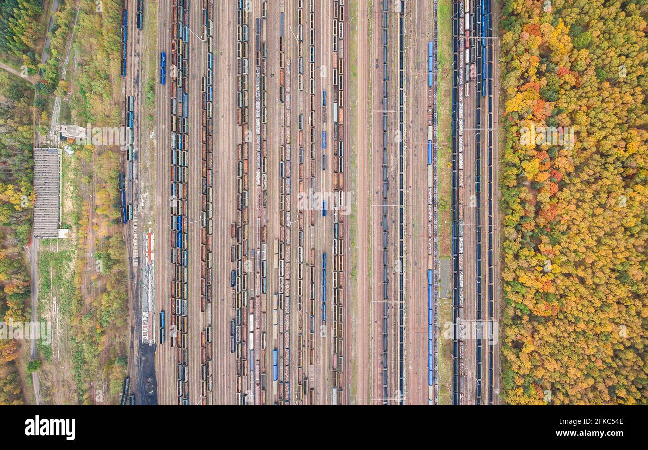 Railway top down view hi-res stock photography and images - Alamy