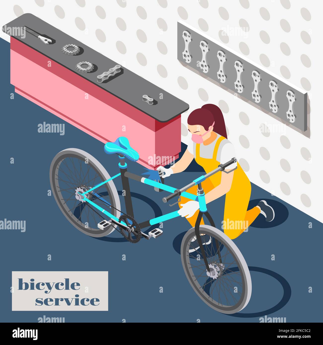 Bike mechanic Stock Vector Images - Alamy