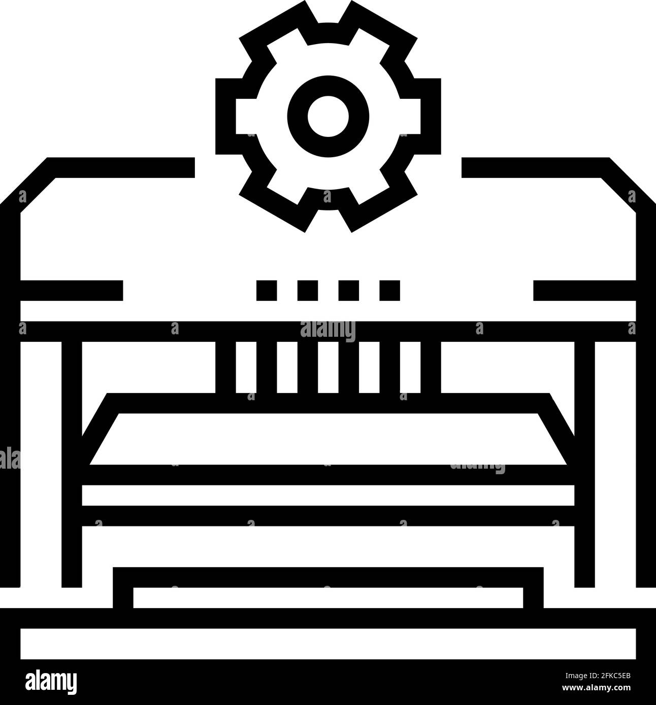 forming and punching parts car line icon vector illustration Stock ...