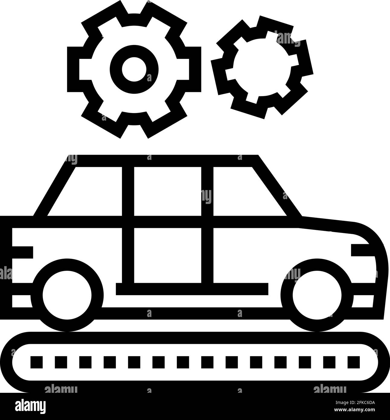 manufacturing car line icon vector illustration Stock Vector Image ...
