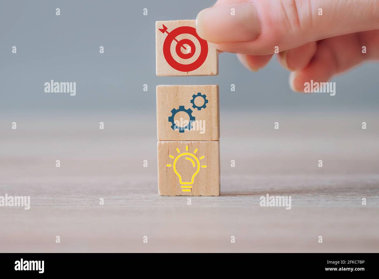 Business strategy, action plan, management concept. Businesswoman hand ...