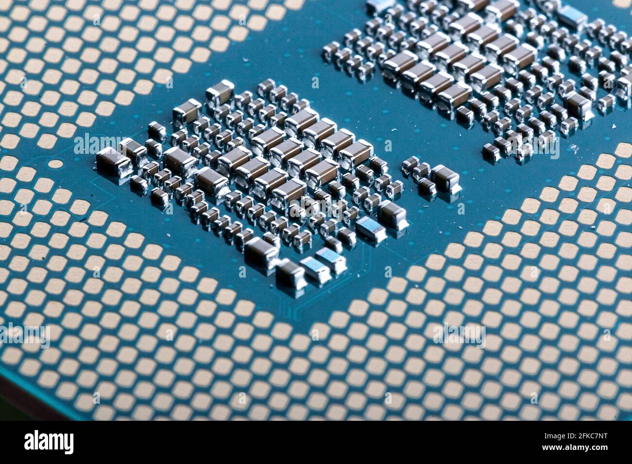 macro shot of the microchips of a modern processor Stock Photo - Alamy