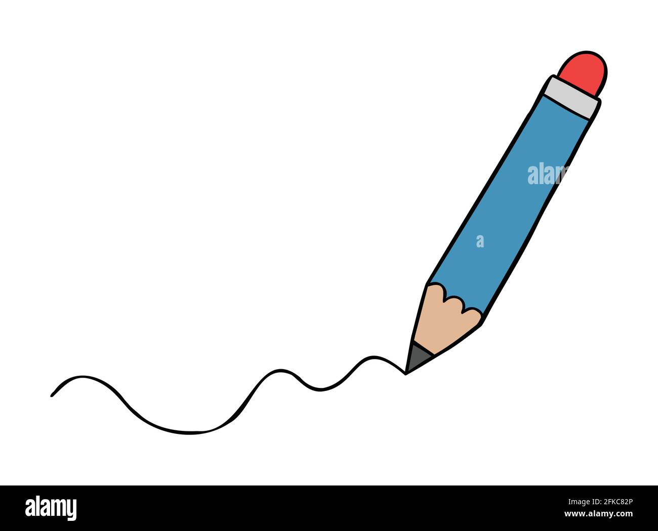 Pencil Writing Cartoon