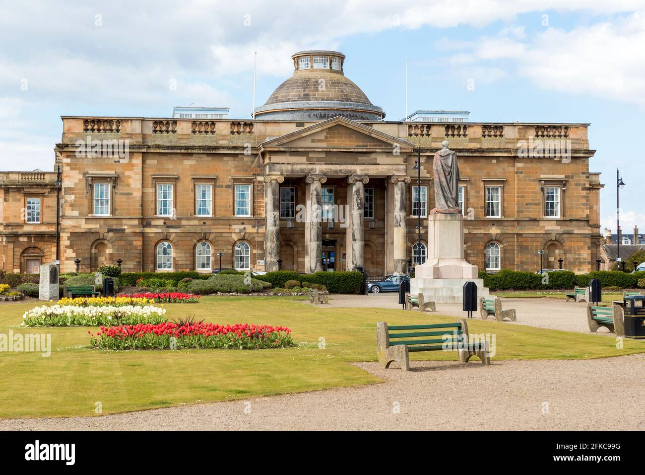 Sheriff Courthouse, viewed from Wellington Square, Ayr., Scotland, UK ...