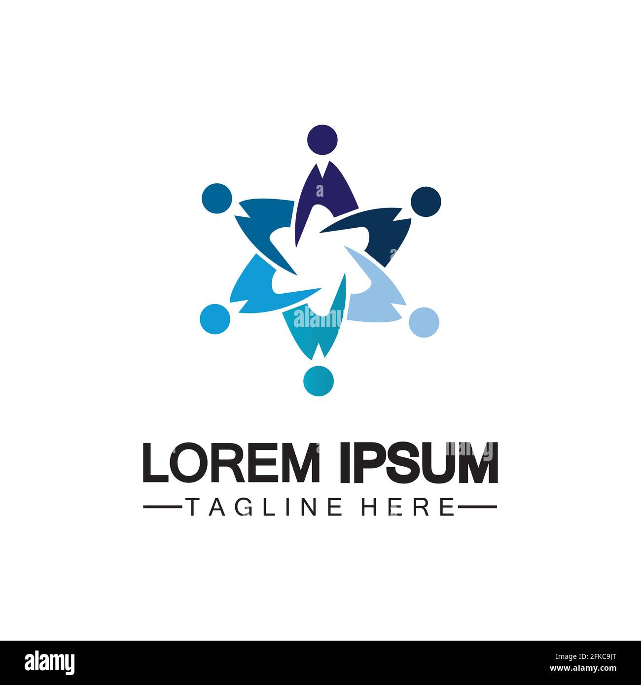 Community, network and social icon logo design template Stock Vector ...