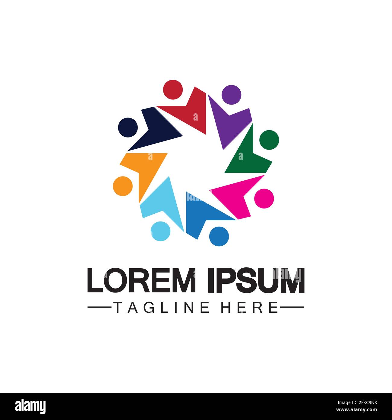 Community, network and social icon logo design template Stock Vector ...