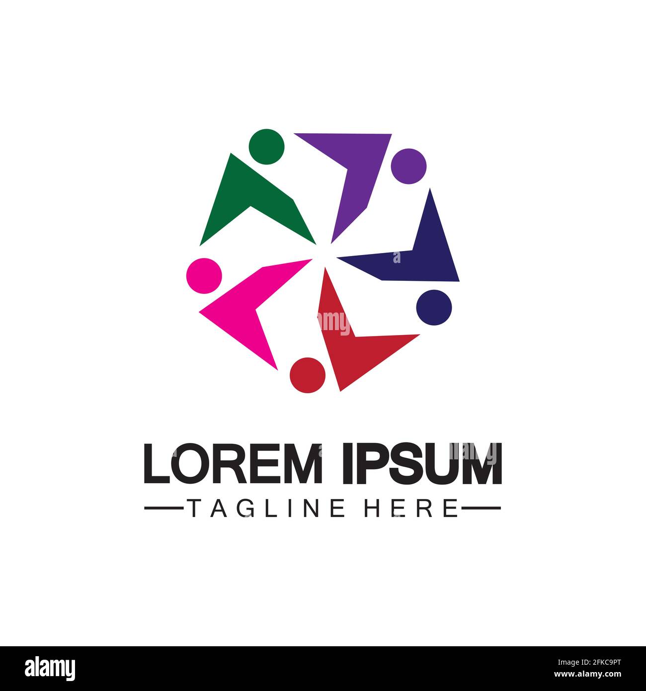 Community, network and social icon logo design template Stock Vector ...