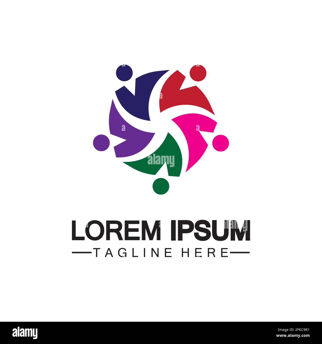 Community, network and social icon logo design template Stock Vector ...