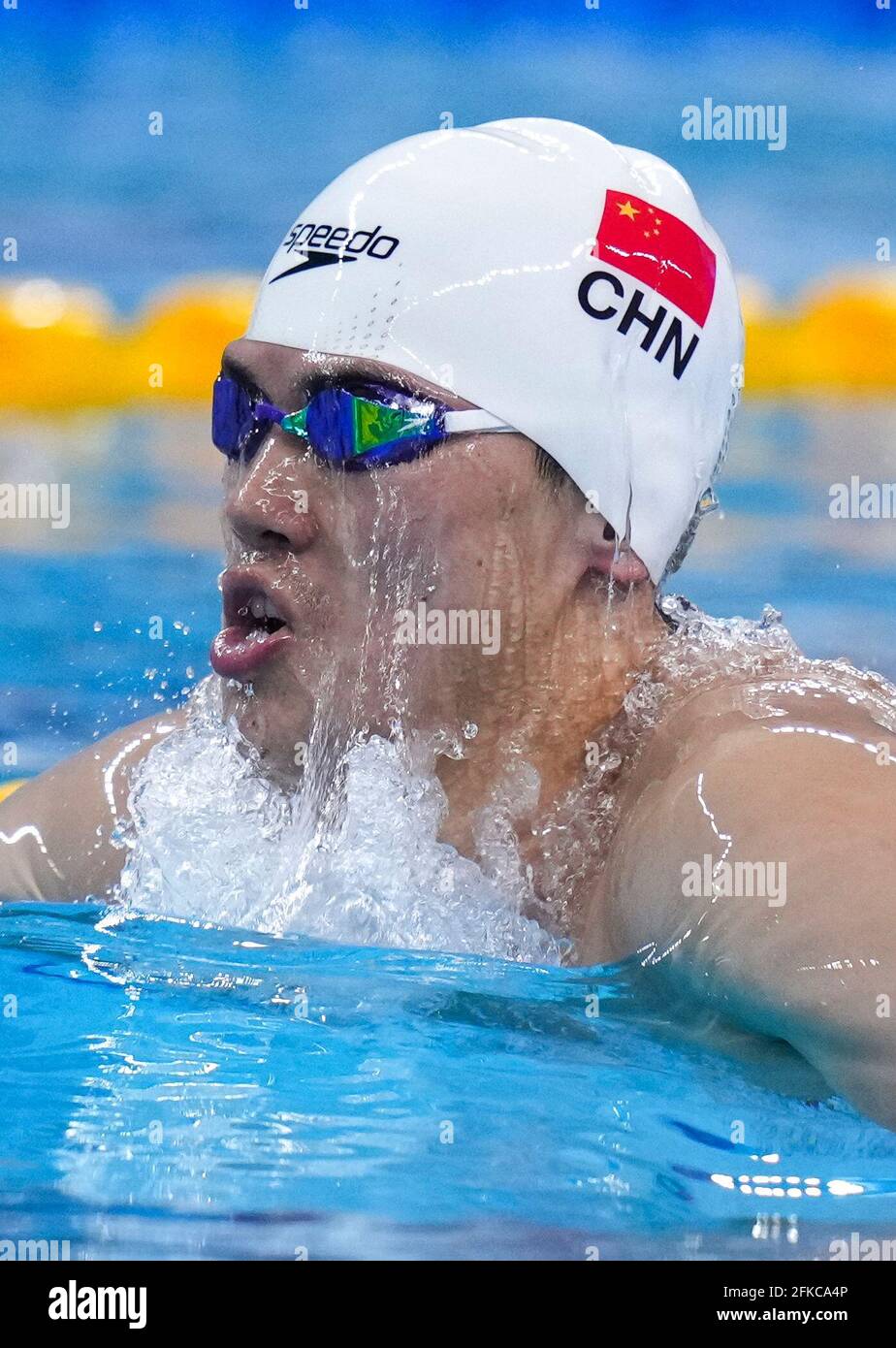 Qingdao, China's Shandong Province. 30th Apr, 2021. Wang Shun of ...