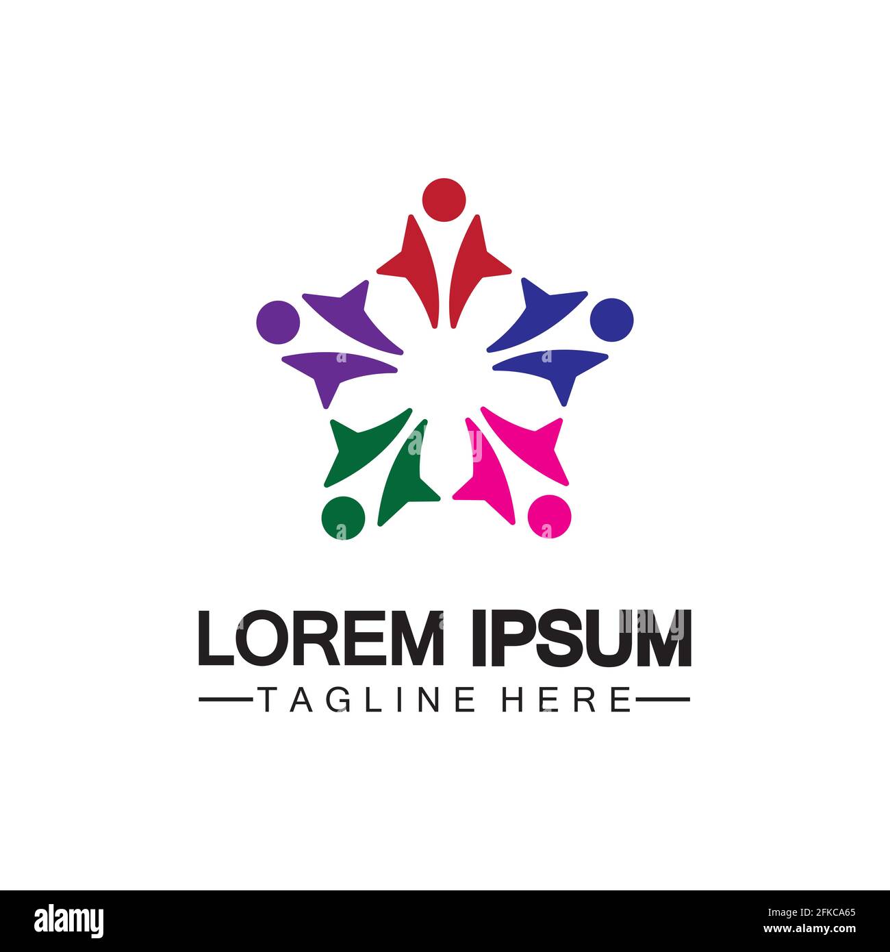 Community, network and social icon logo design template Stock Vector ...