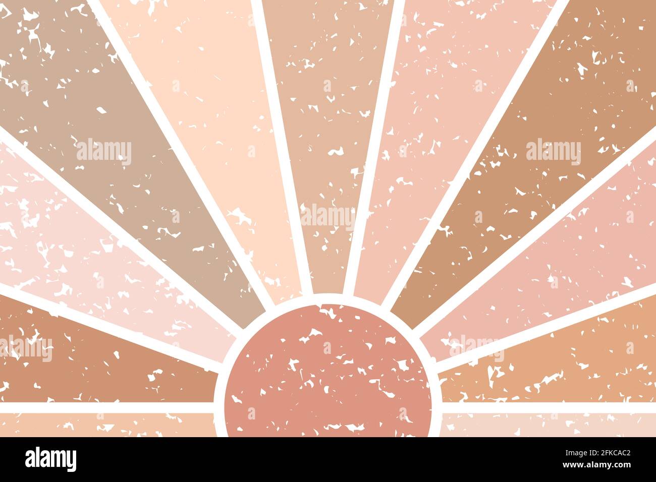 Vector background with sun and shining rays, sunburst. Grunge ...