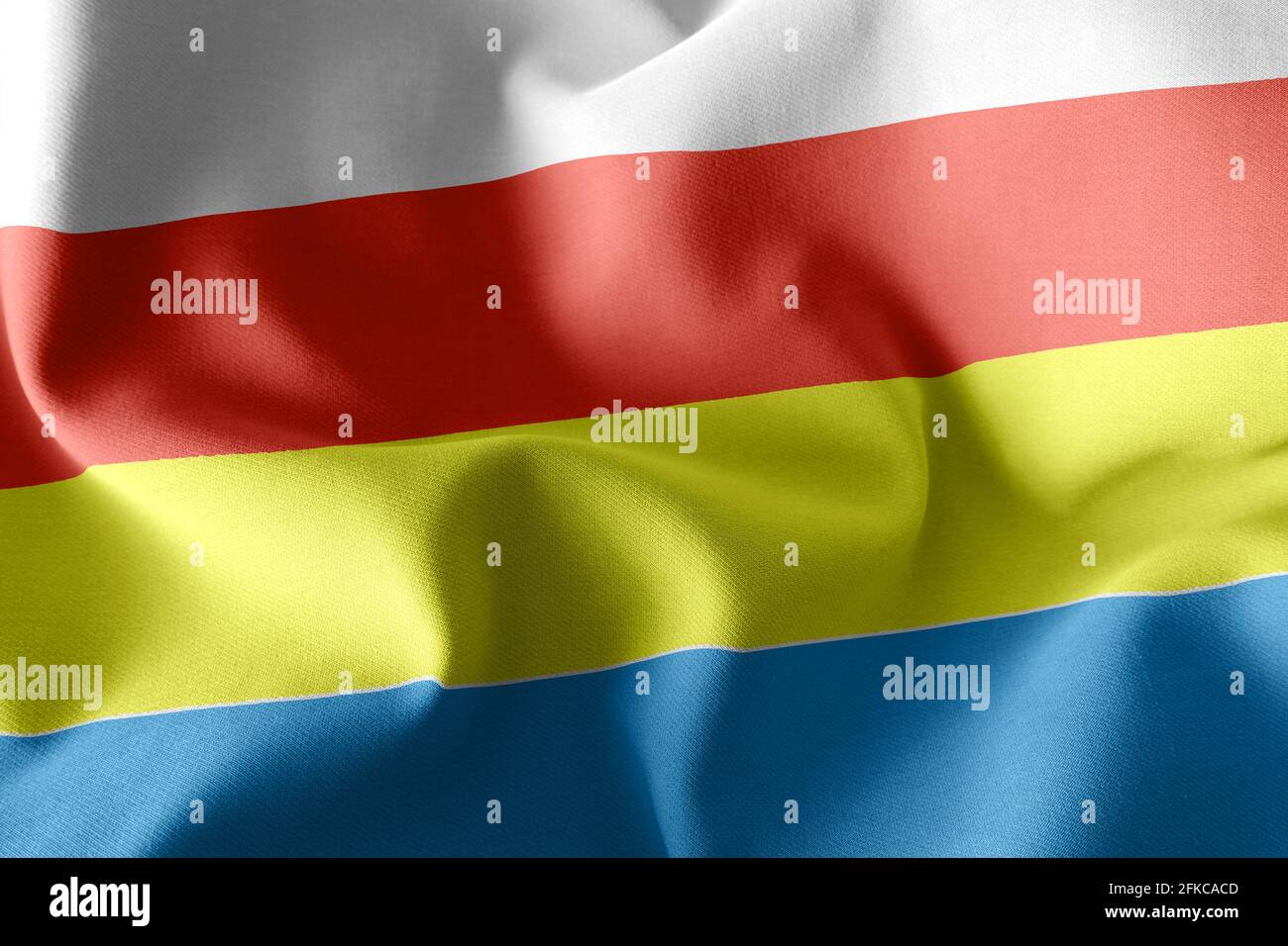 3D illustration flag of Podlaskie Voivodship is a region of Poland ...