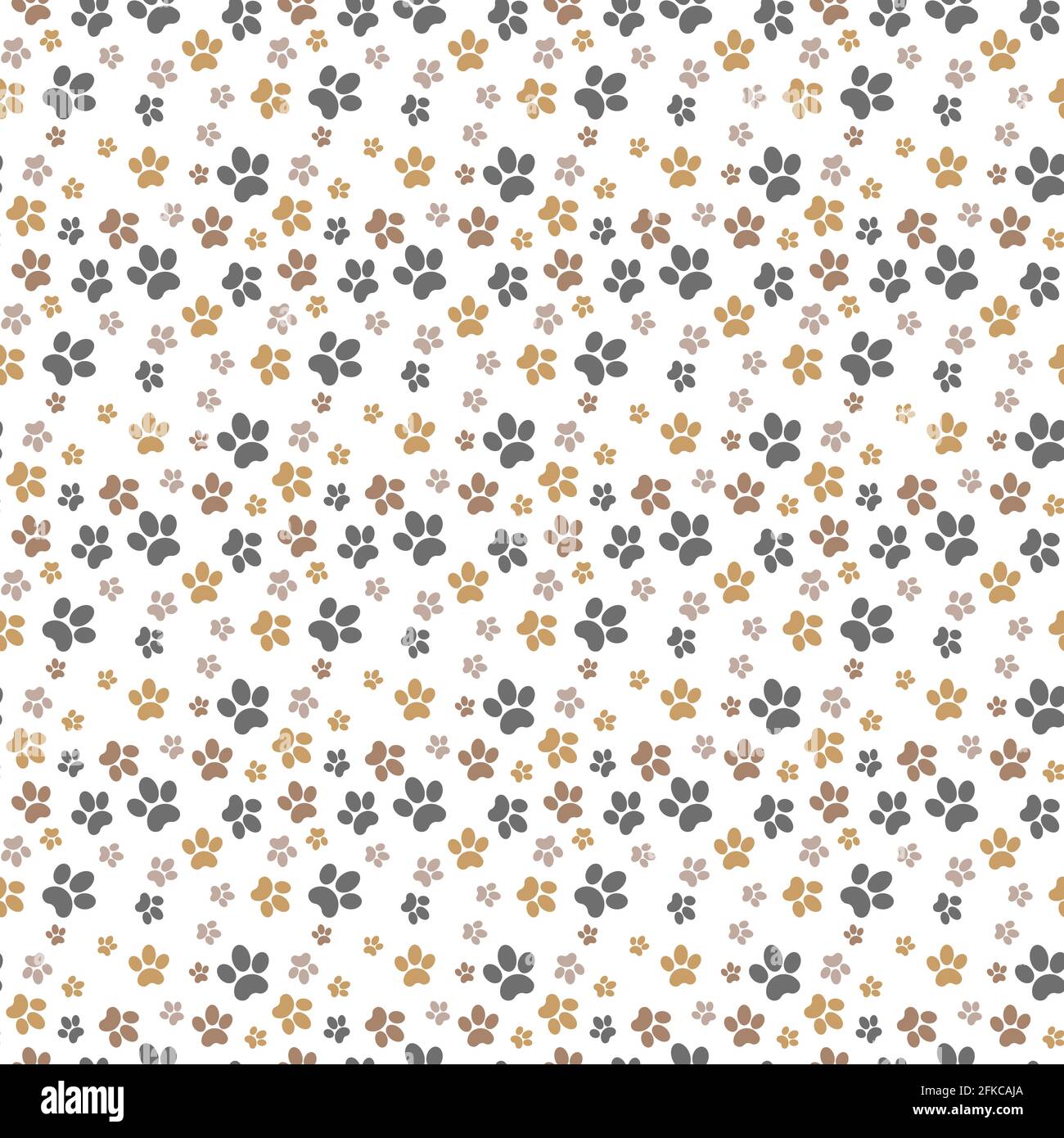 Seamless pet paw pattern background. Dog or cat paw wallpaper ...