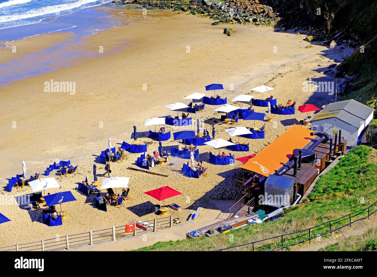 Rileys Fish Shack and customers King Edwards Bay Tynemouth Stock Photo ...