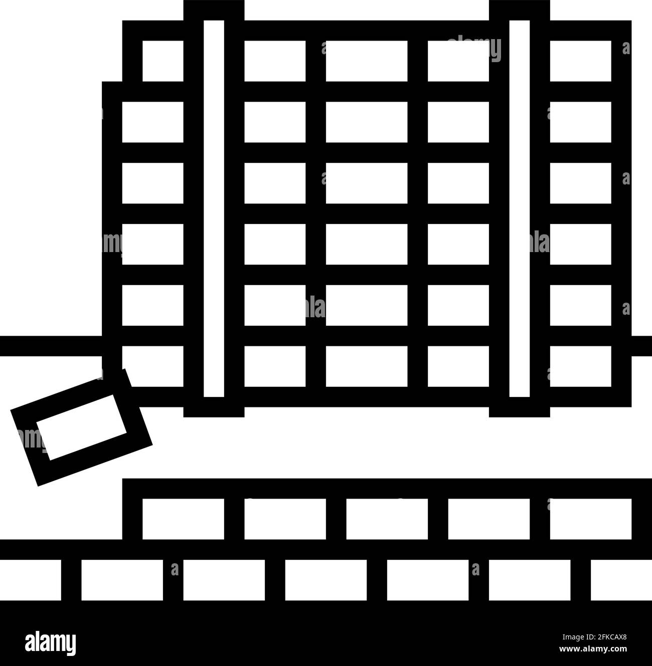 paving slabs concrete line icon vector illustration Stock Vector Image ...