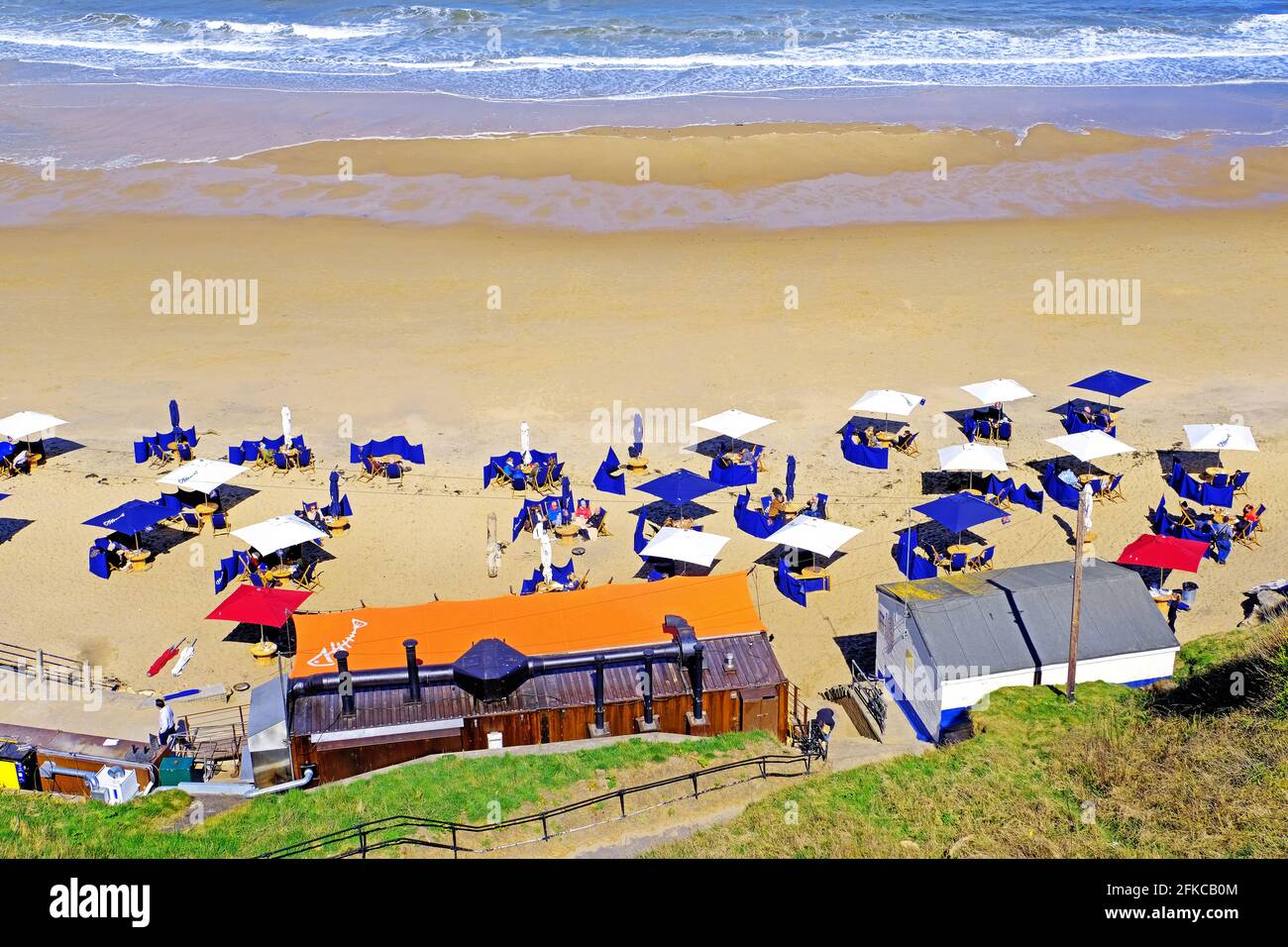 Rileys Fish Shack and customers King Edwards Bay Tynemouth Stock Photo ...