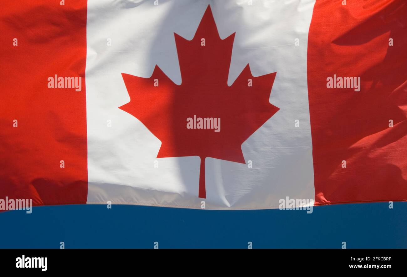 Canadian Flag Close Up Stock Photo - Alamy