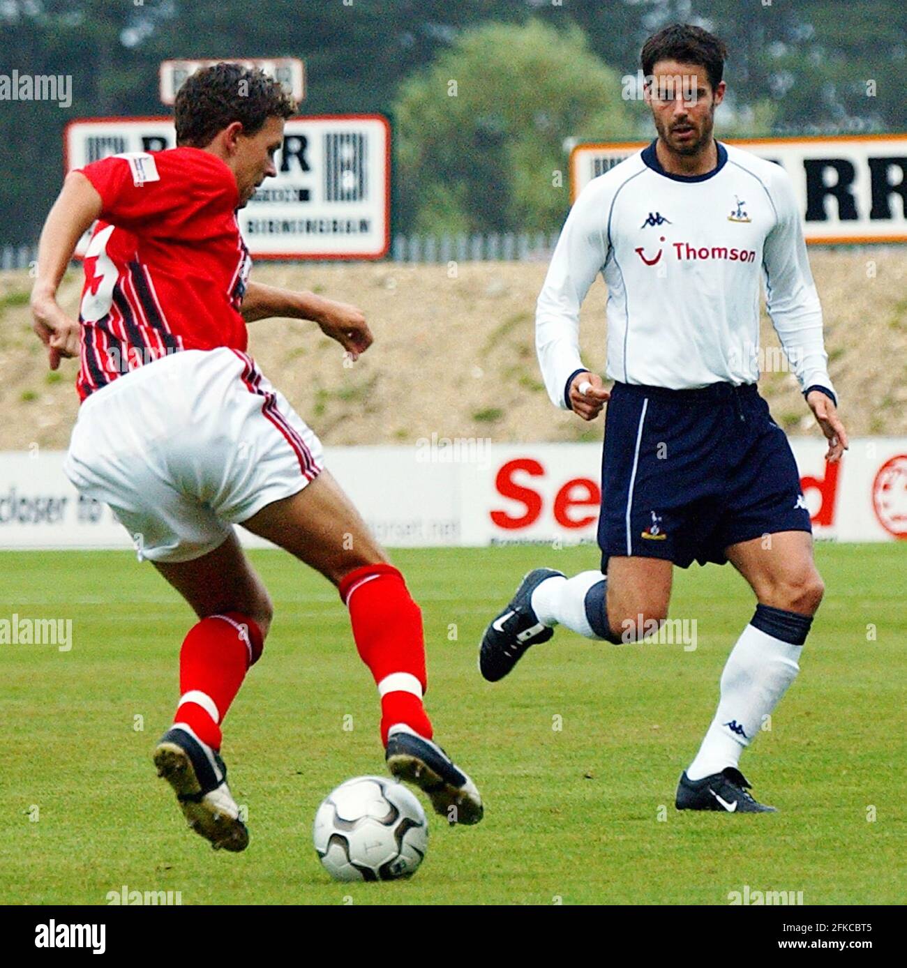 JAMIE REDKNAPP IN ACTION FOR SPURS AGAINST BOURNEMOUTH 25/07/2002 ...