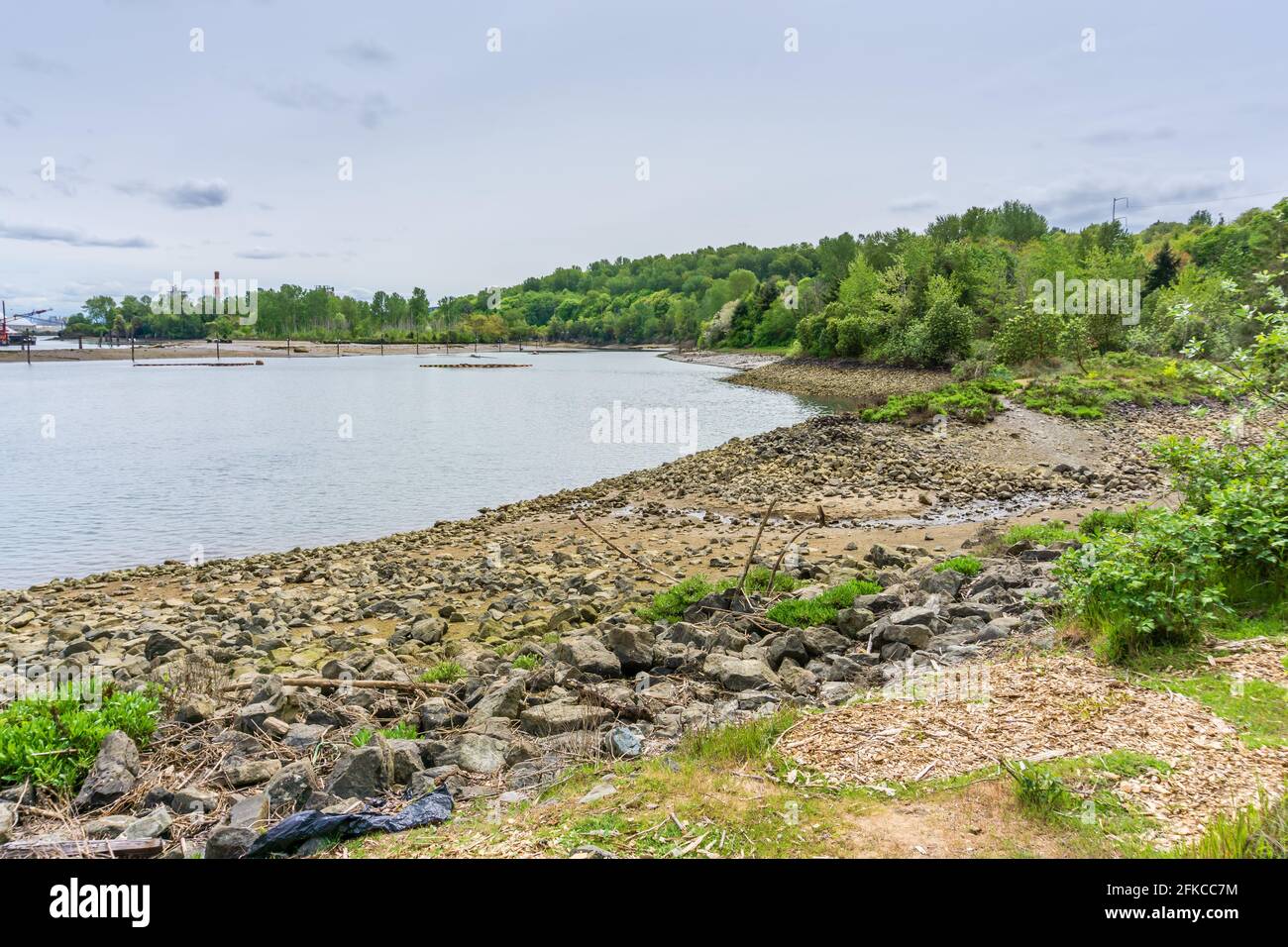 A view of the Duwamish Waterway near Seattle, Washington Stock Photo ...