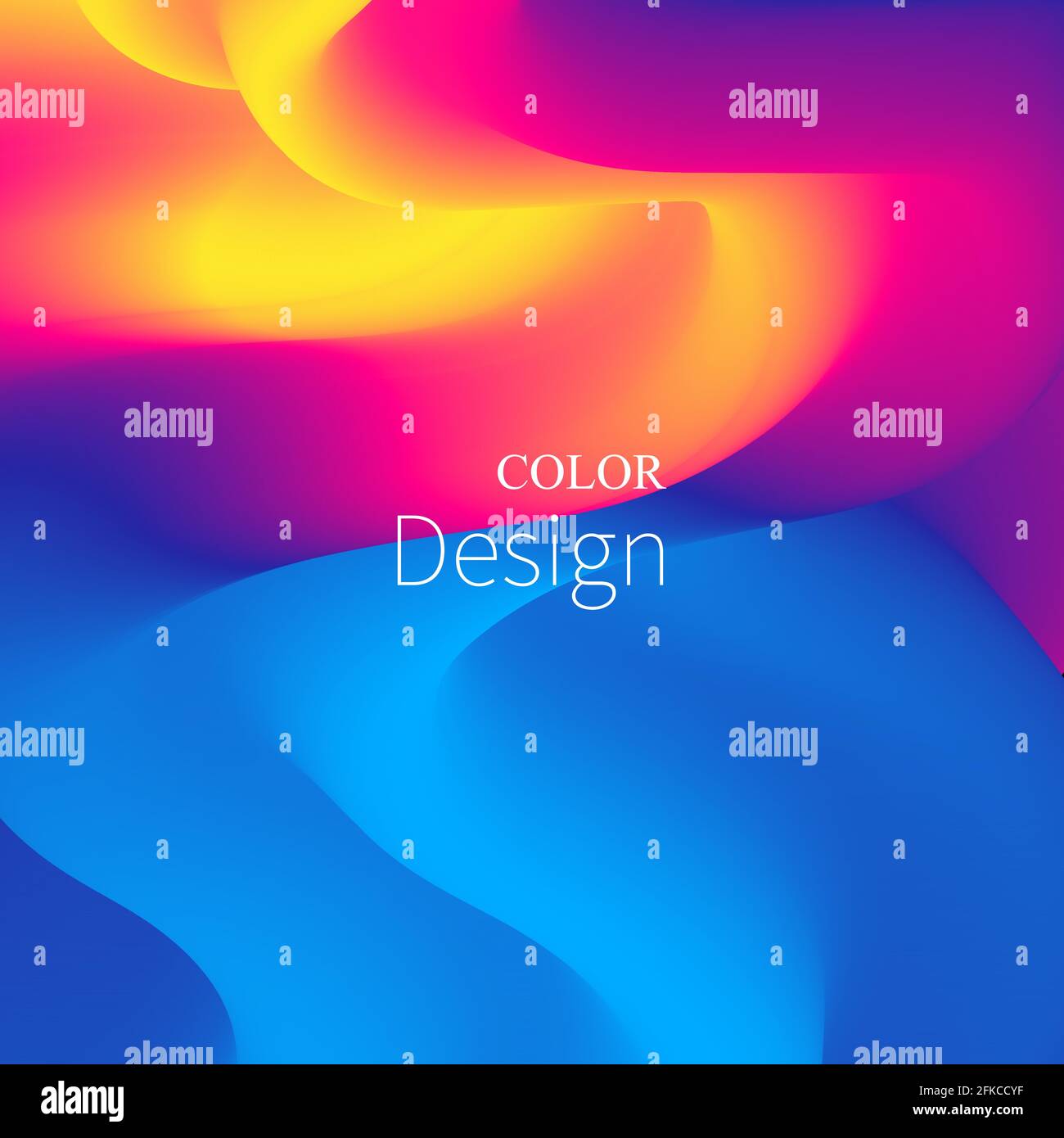 Colorful Gradient. 3d Fluid Wave. Vibrant Color. Liquid background ...