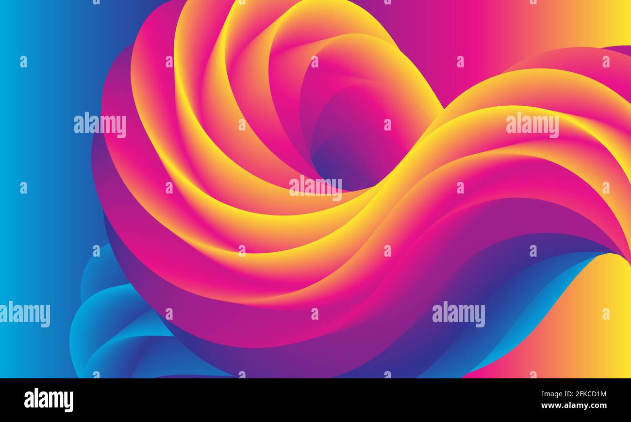 Color Background. Fluid Poster. Flow Wave.Colorful gradient. Vector ...