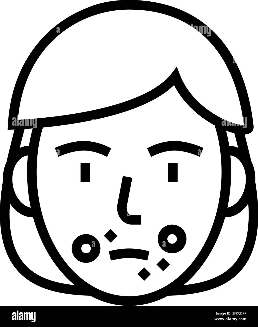herpes disease line icon vector illustration Stock Vector Image & Art ...