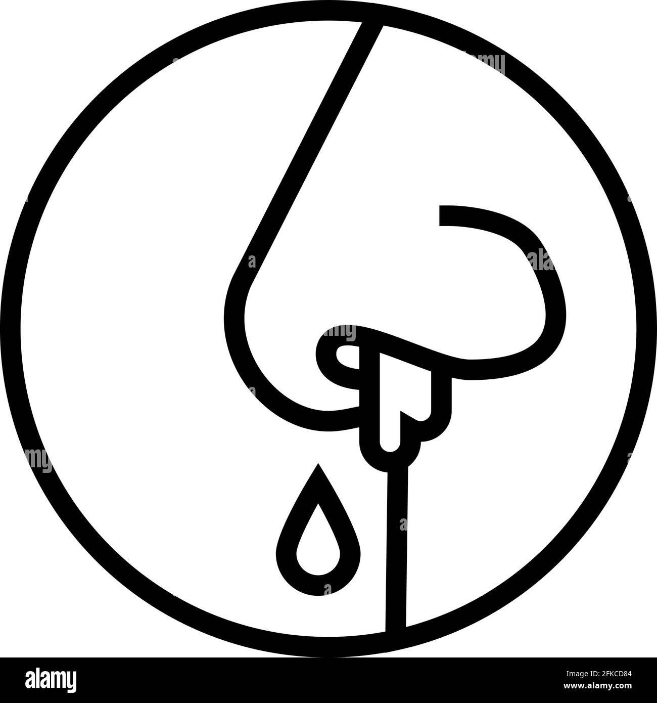 nose bleeding disease line icon vector illustration Stock Vector Image ...