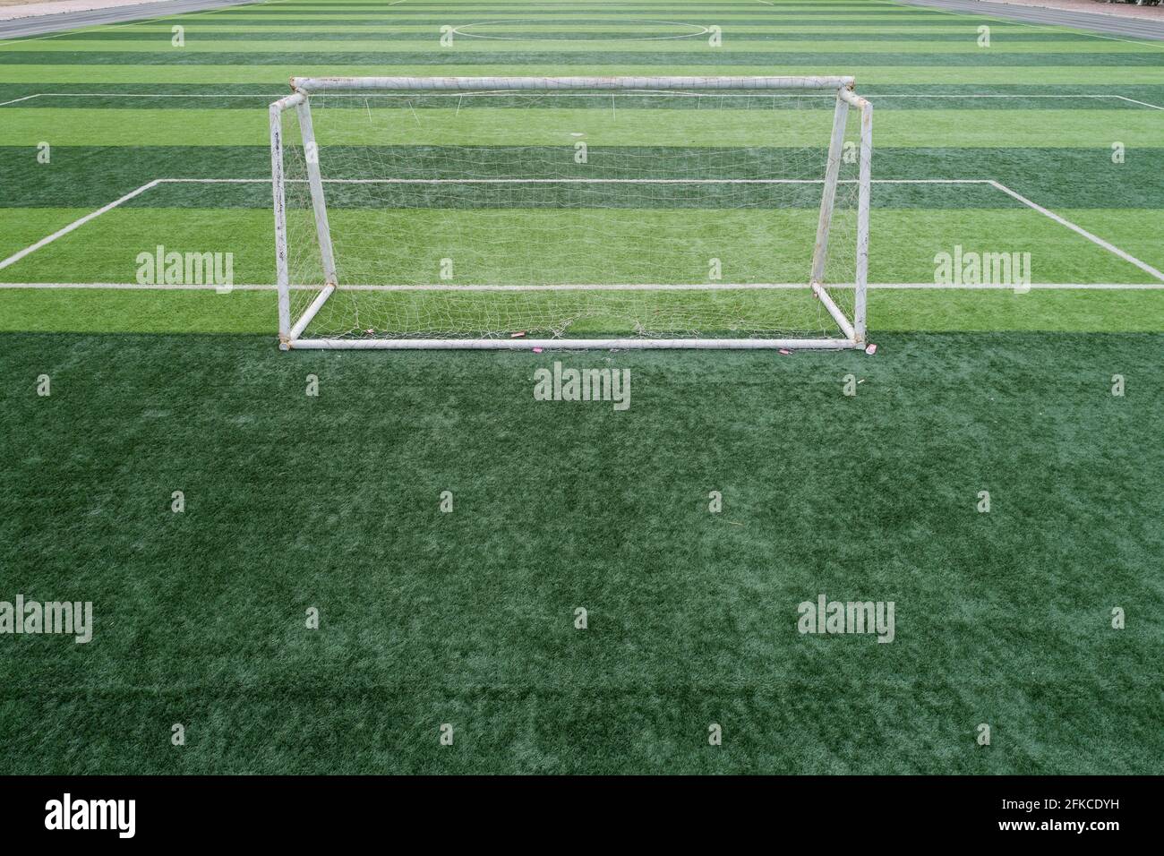 Aerial photography of an empty outdoor sports field Stock Photo - Alamy