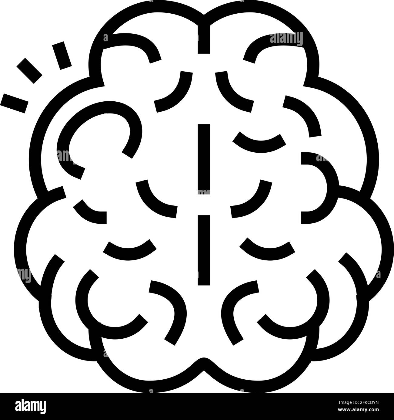 stroke brain disease line icon vector illustration Stock Vector Image & Art - Alamy