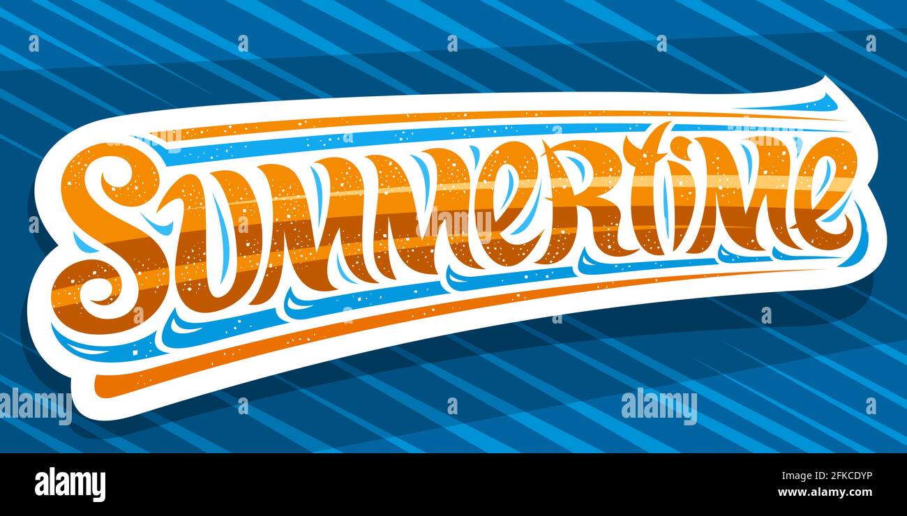 Vector banner summertime greeting Stock Vector Images - Alamy