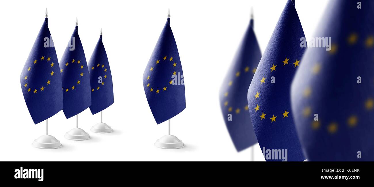 Set of European Union national flags on a white background Stock Photo ...