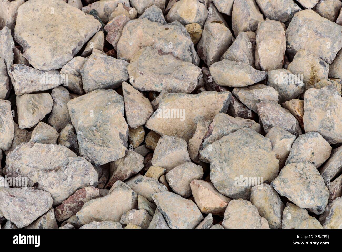 Various irregularly shaped, compacted stones as the basis for future ...